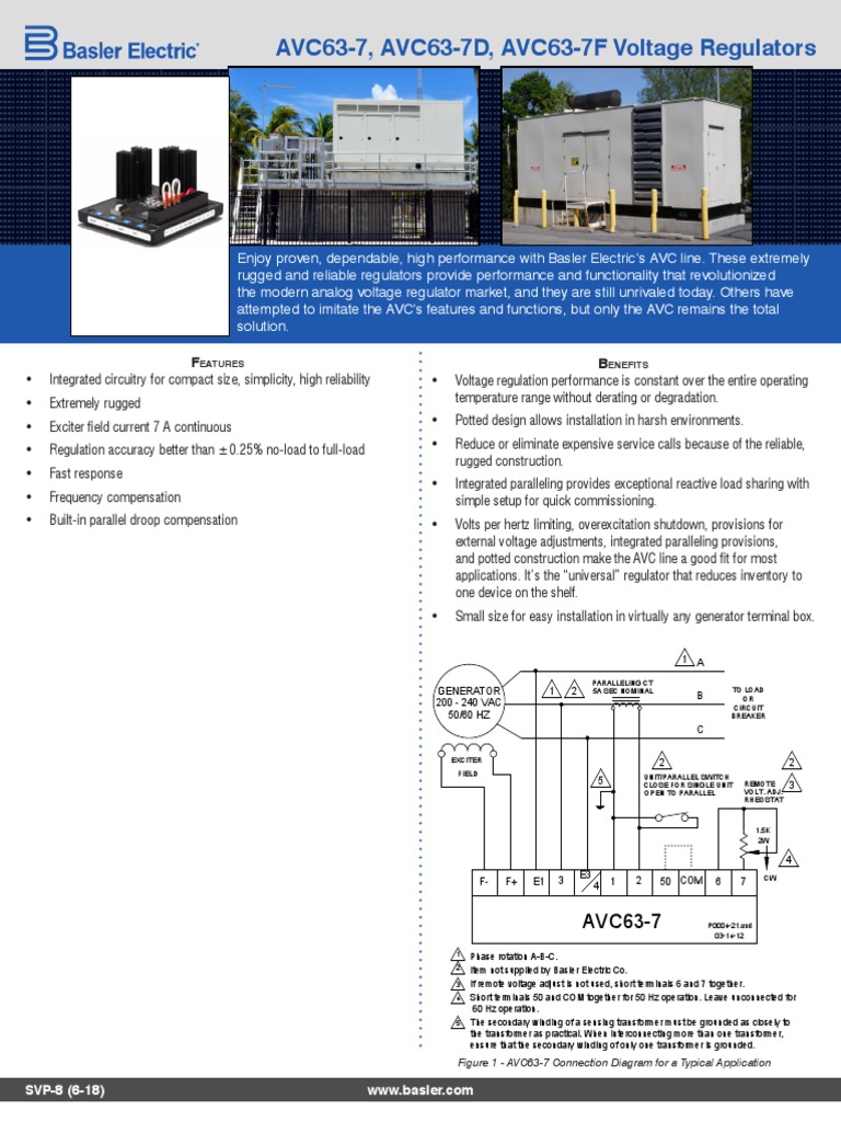Avc63-7, Avc63-7D, Avc63-7F Voltage Regulators: Eatures Enefits | PDF ...