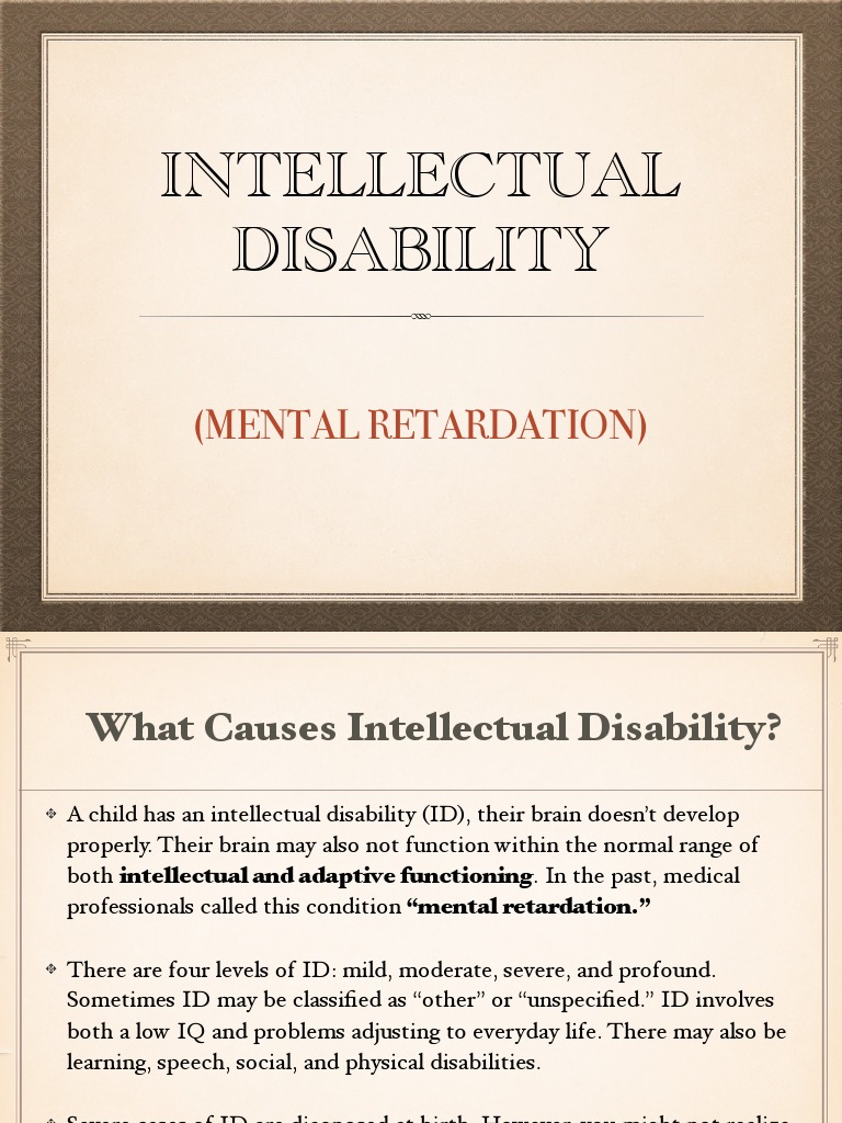 Intellectual Disability: (Mental Retardation) | PDF | Intellectual ...