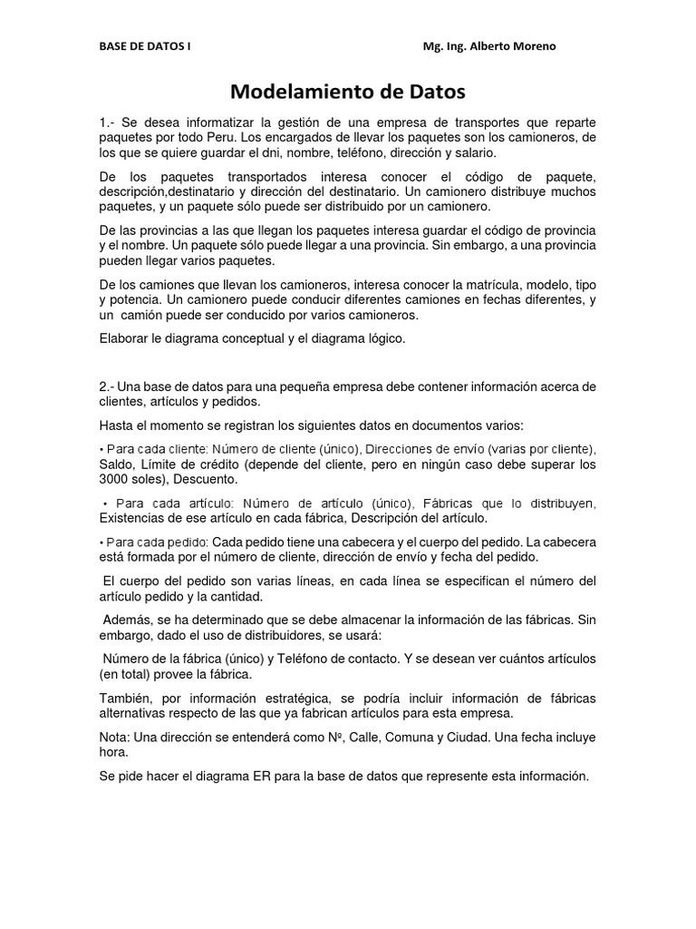 Modelamiento de Datos - DEsarrollar | PDF | Bases de datos | Informática