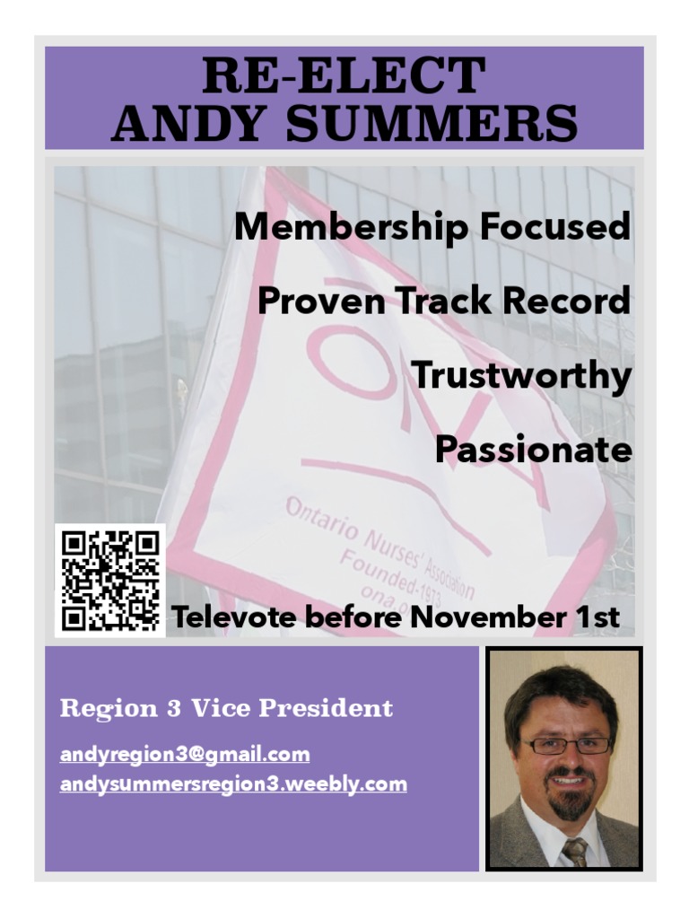 Re-Elect Andy Summers for VP | PDF | Sports & Recreation