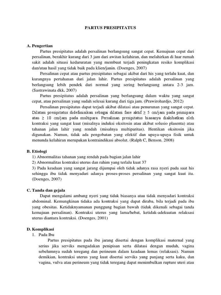 Partus Presipitatus | PDF