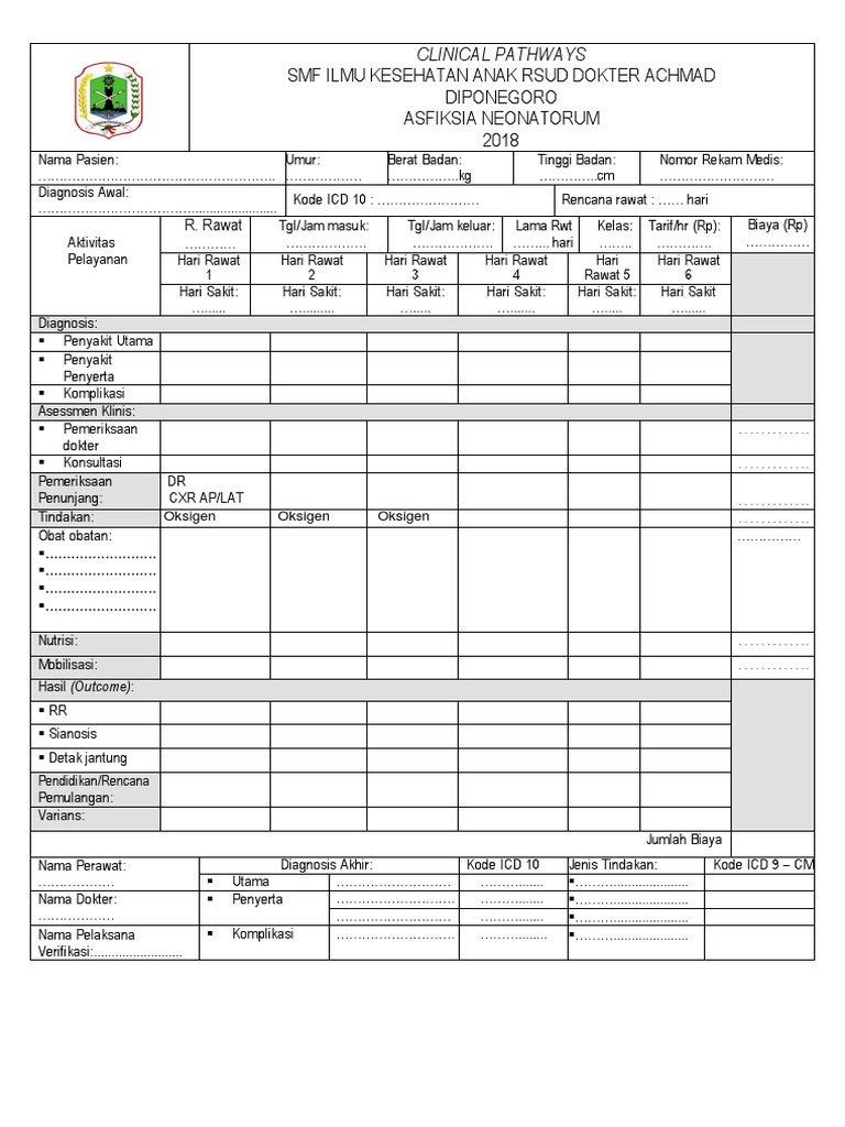 Clinical Pathway Anak Asfiksia | PDF