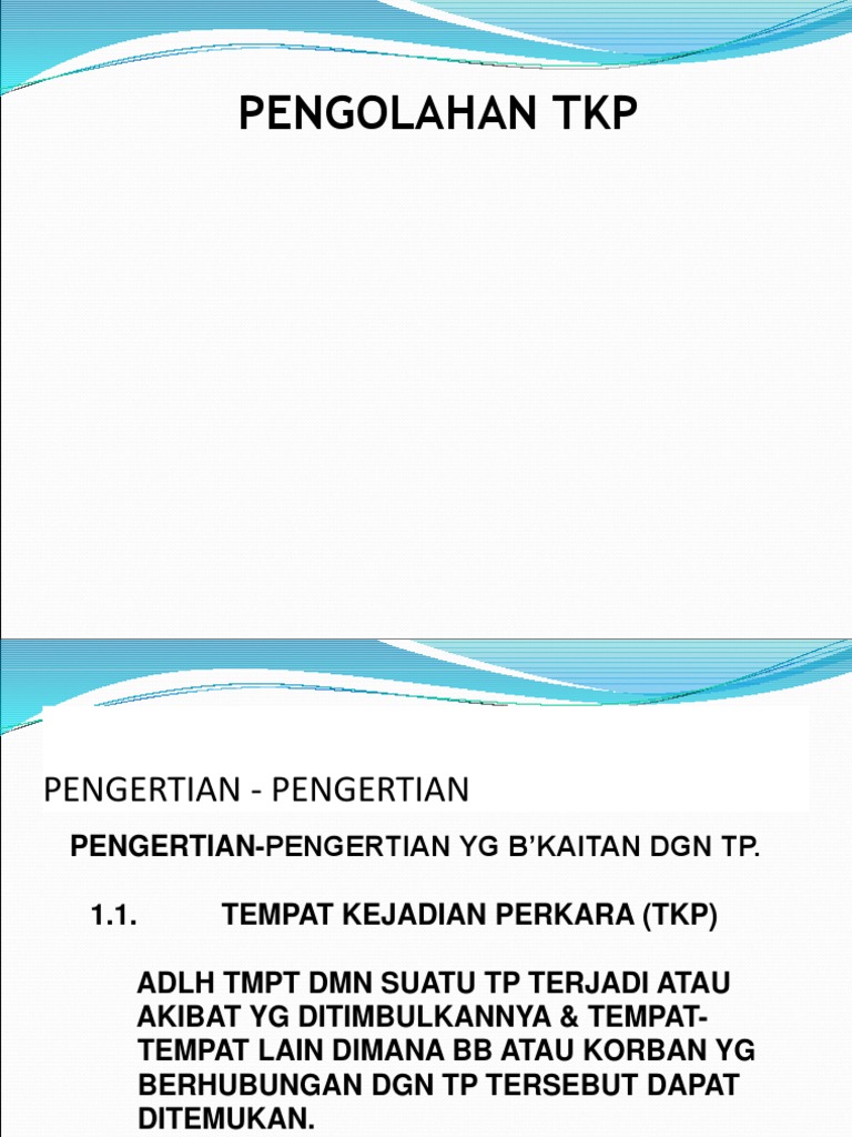 Penanganan TKP | PDF
