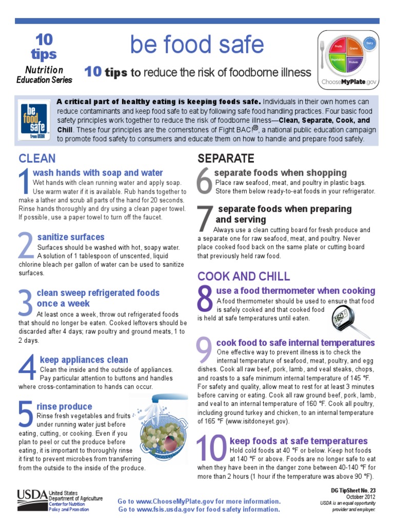 DGTipsheet23BeFoodSafe PDF | PDF | Foods | Beef