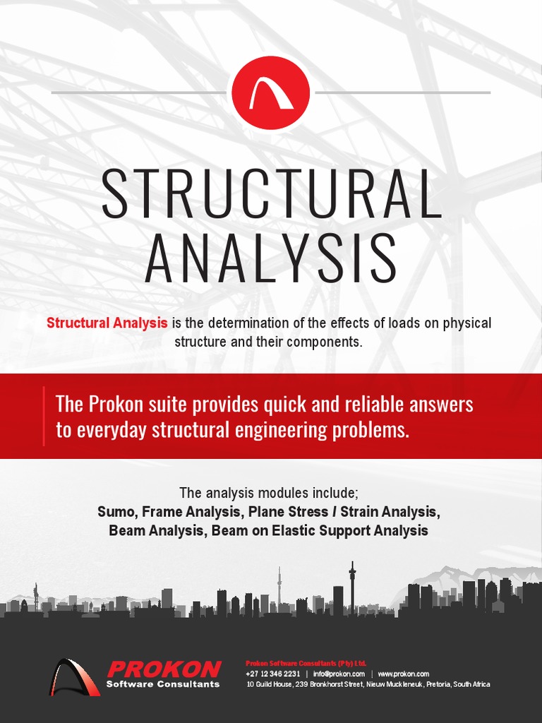 Prokon Brochure Structural Analysis 2017-08-29 | PDF | Beam (Structure ...