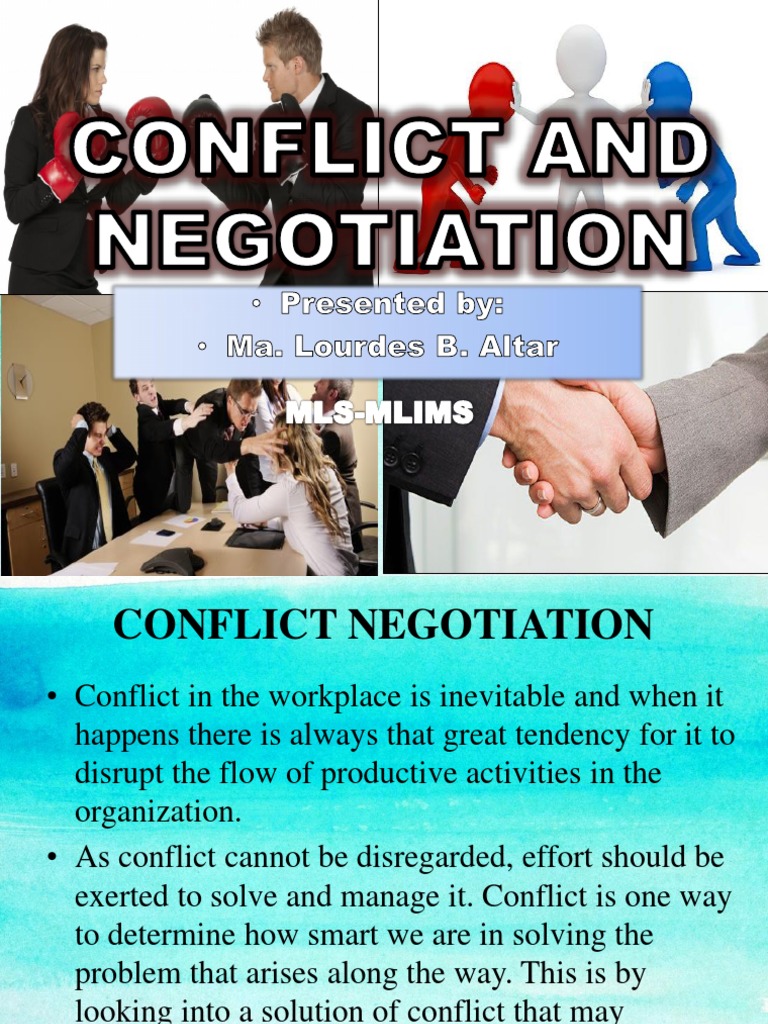 3 - Conflict and Negotiation | PDF | Conflict (Process) | Conflict Resolution