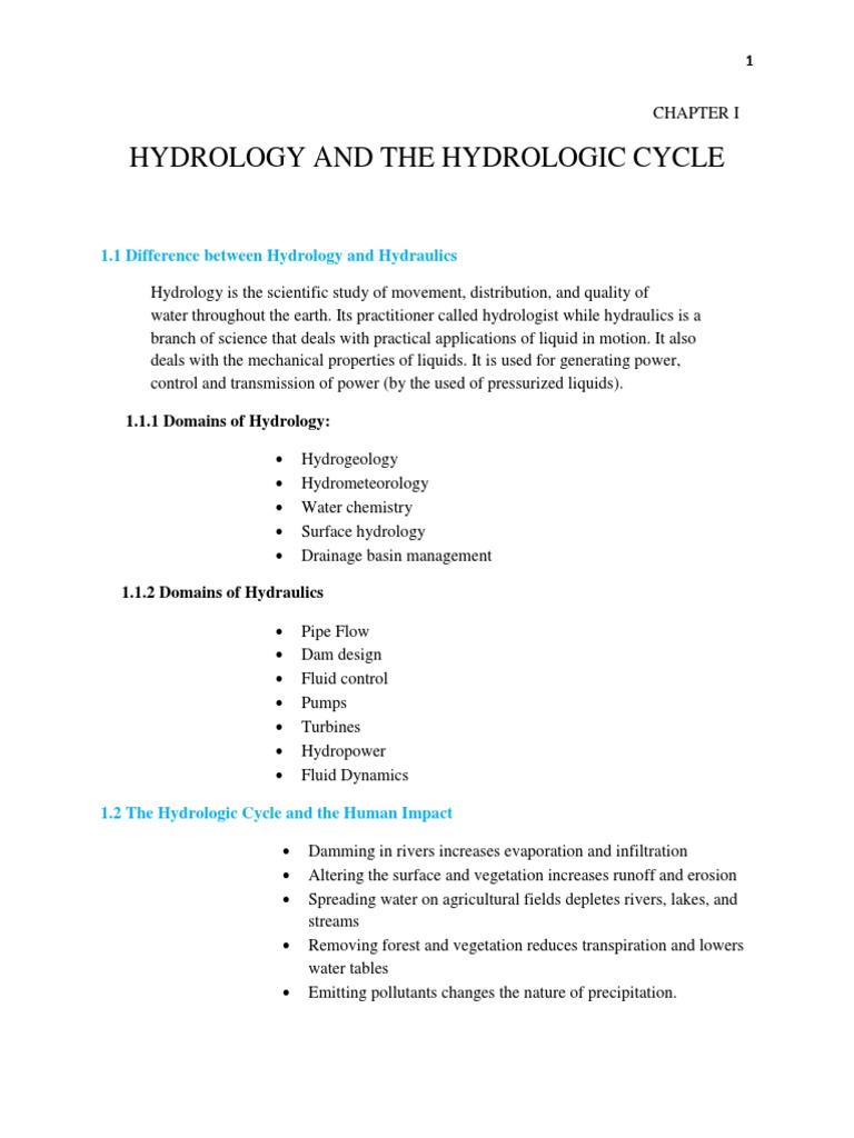 Hydrology and The Hydrologic Cycle | PDF | Atmospheric Circulation ...