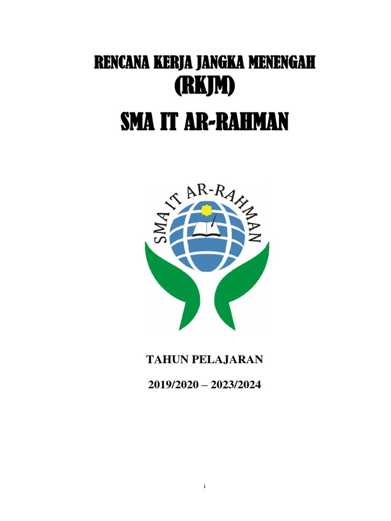 Rencana Kerja Jangka Menengah RKJM Sma | PDF