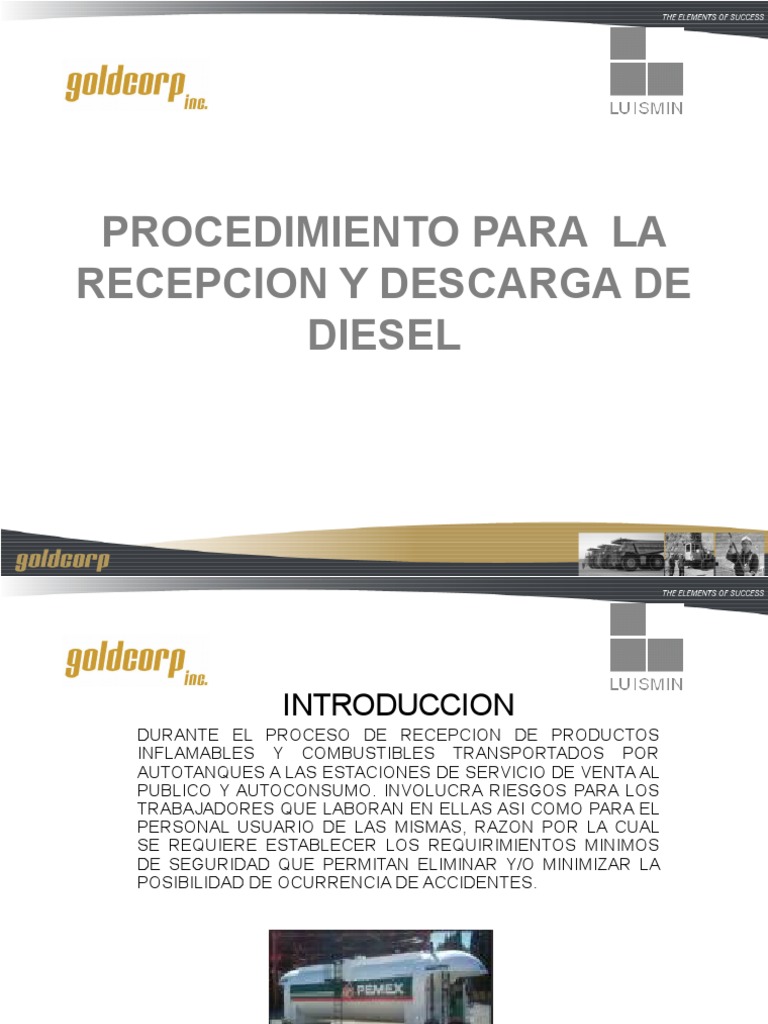Procedmiento Descarga Diesel | PDF | Estación de servicio | Energía y ...