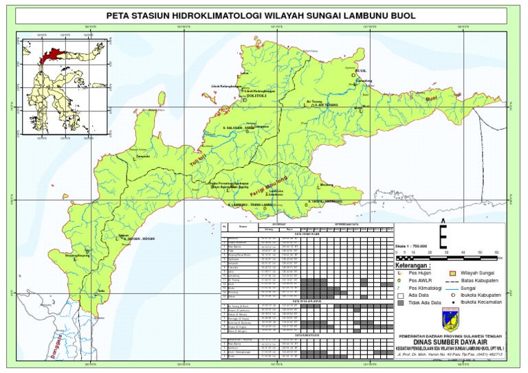 Peta Stasiun Pos Hujan Wilayah Sungai Lambunu Buol | PDF