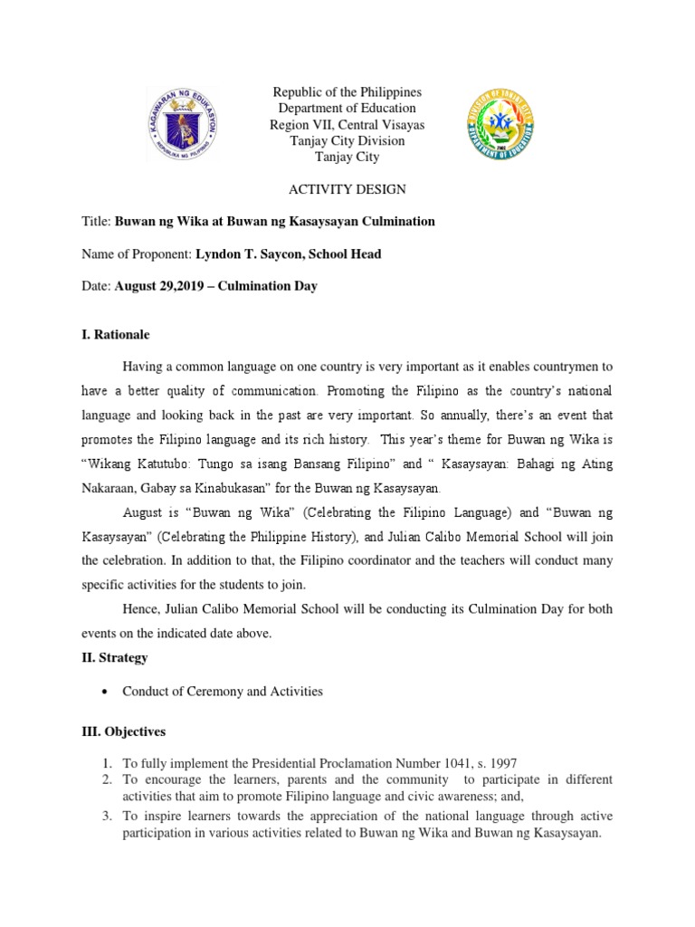 Activity Design JCMS | PDF