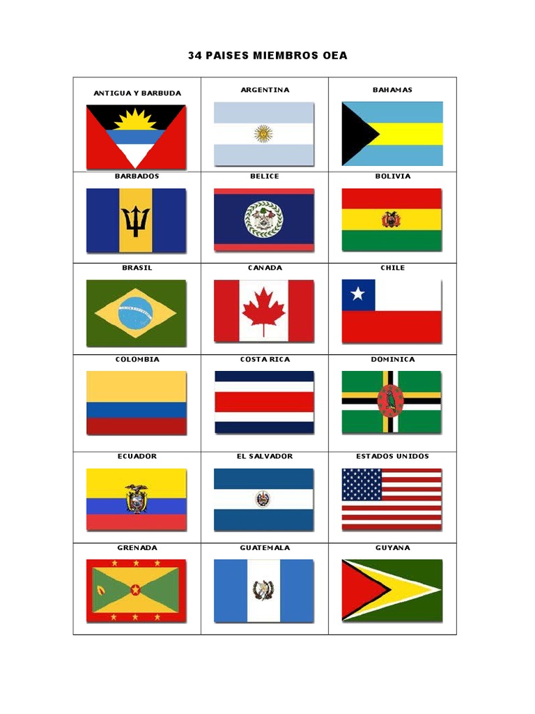 Miembros de la OEA: 34 Países | PDF