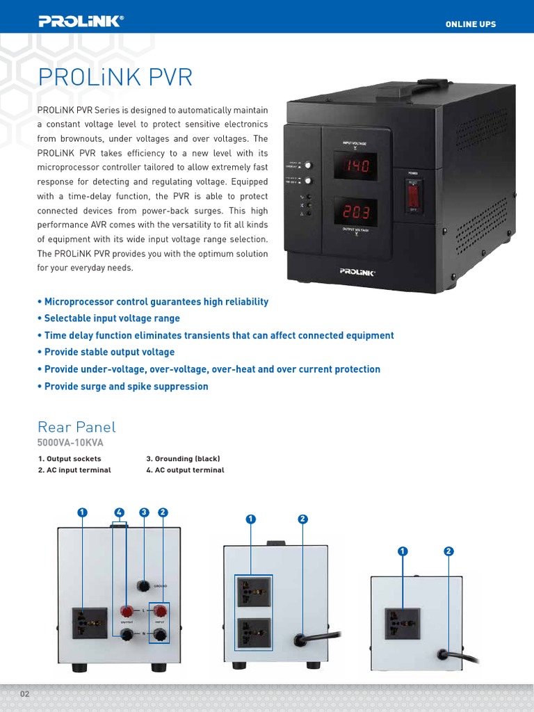PROLiNK PVR Series Online UPS Overview | PDF | Computer Engineering ...