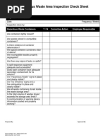 Weekly Hazardous Waste Inspection Checklist | PDF