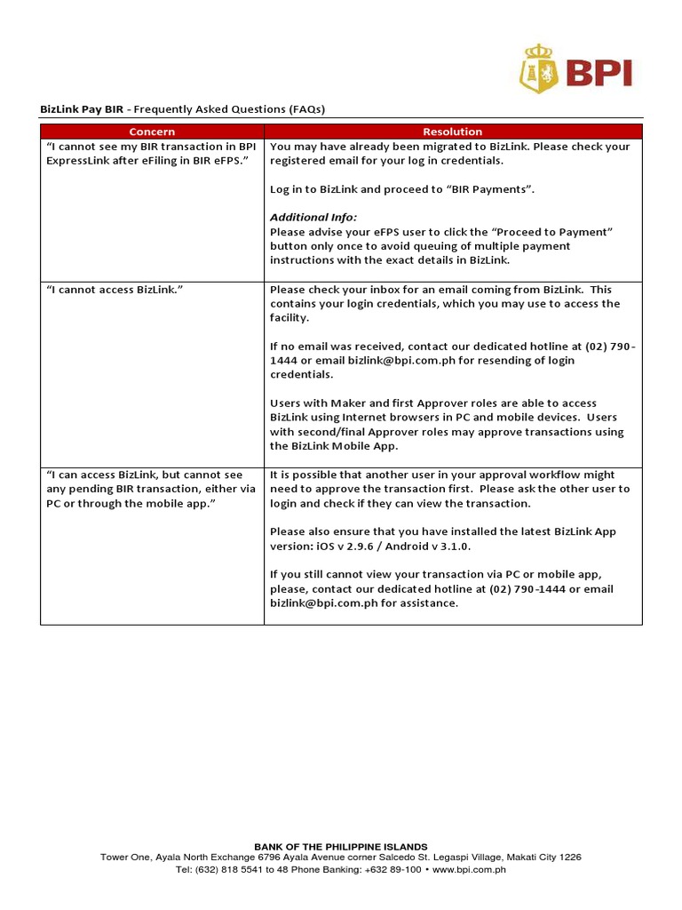 Bir Faqs - June2019 | PDF | Mobile App | Software