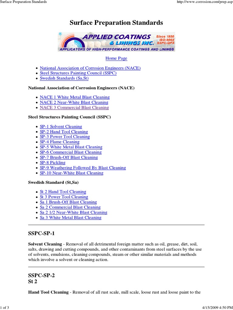 Surface Prep For Corrosion Experts Pdf Rust Paint