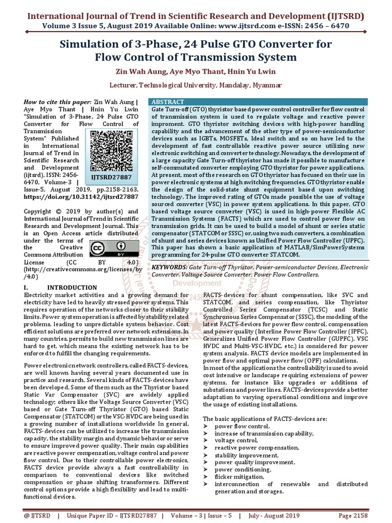 Simulation of 3 Phase, 24 Pulse GTO Converter For Flow Control of ... Simulation of 3 Phase, 24 Pulse GTO Converter For Flow Control of ...