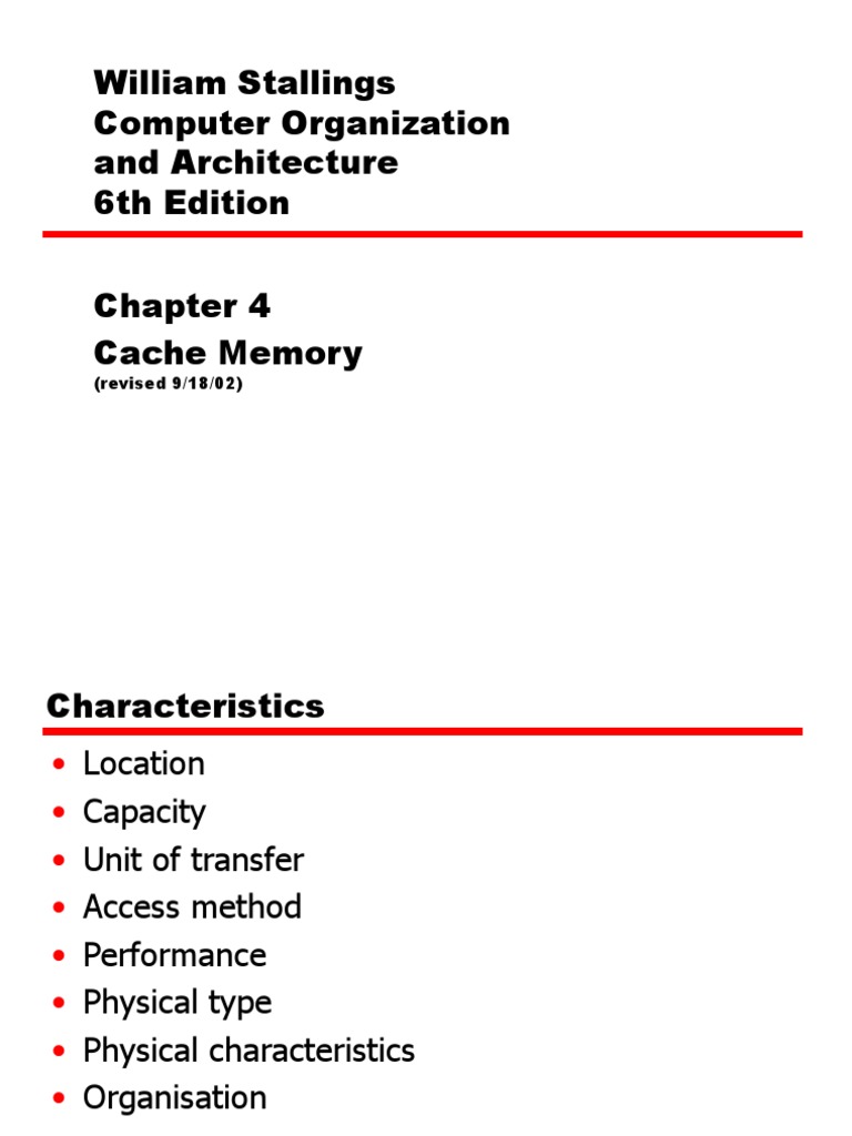 William Stallings Computer Organization and Architecture 6th Edition ...