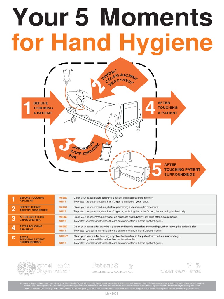 Your 5 Moments For Hand Hygiene Poster PDF | PDF | Infection Control ...