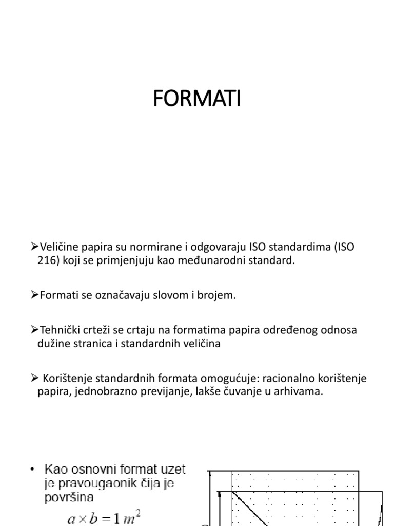 Formati Tehničkih Crteža | PDF
