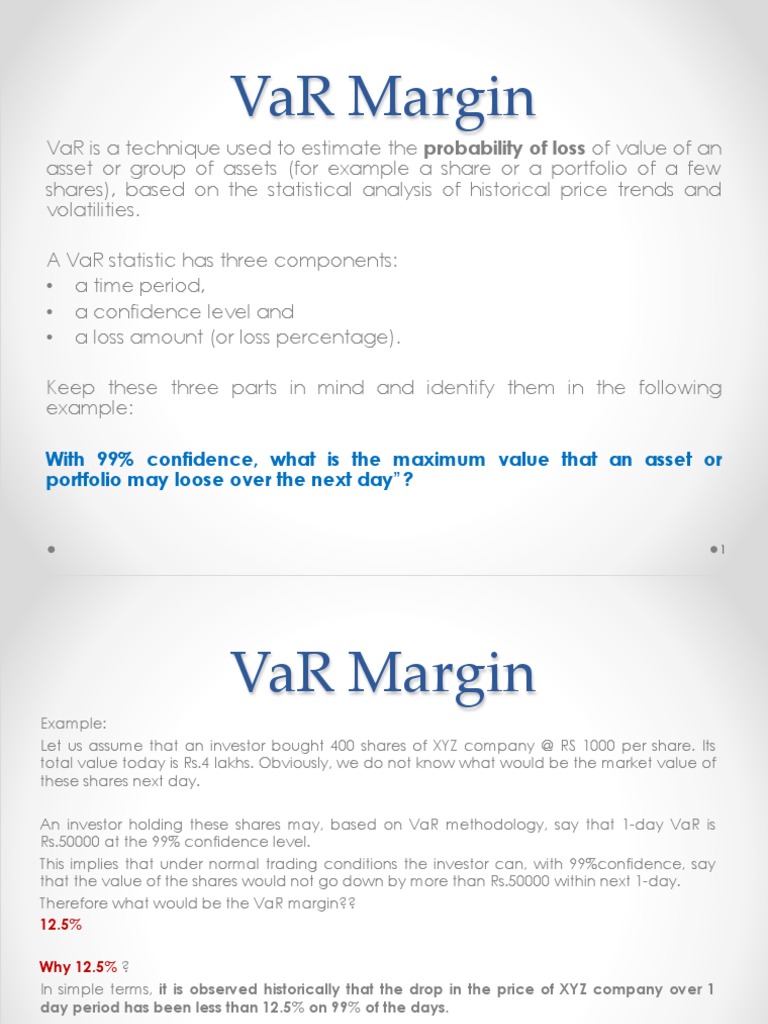 Var Margin: With 99% Confidence, What Is The Maximum Value That An ...