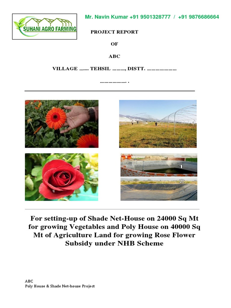 Bankable Project Report & Quotation For Greenhouse | PDF | Agriculture ...