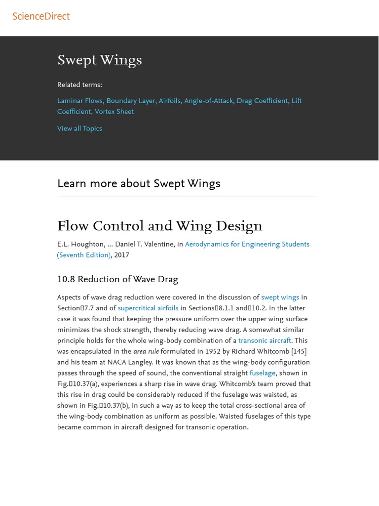 Swept Back Concept | PDF | Vortices | Drag (Physics)