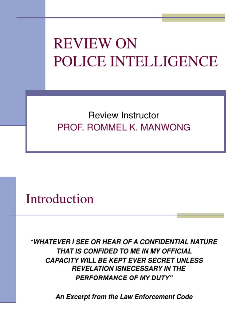 BRIEF OF LEA - Polc Intel A | PDF | Military Intelligence | Counterintelligence