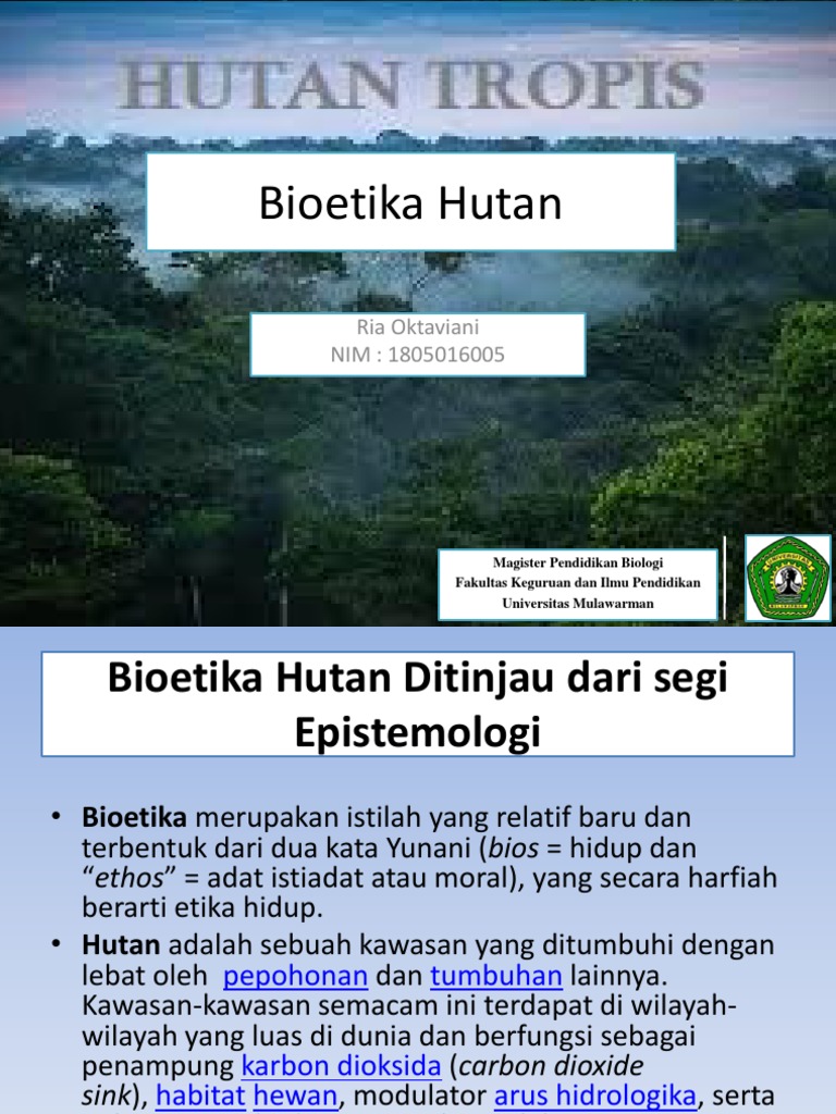 Bioetika Hutan | PDF | Sains & Matematika | Teknologi & Rekayasa