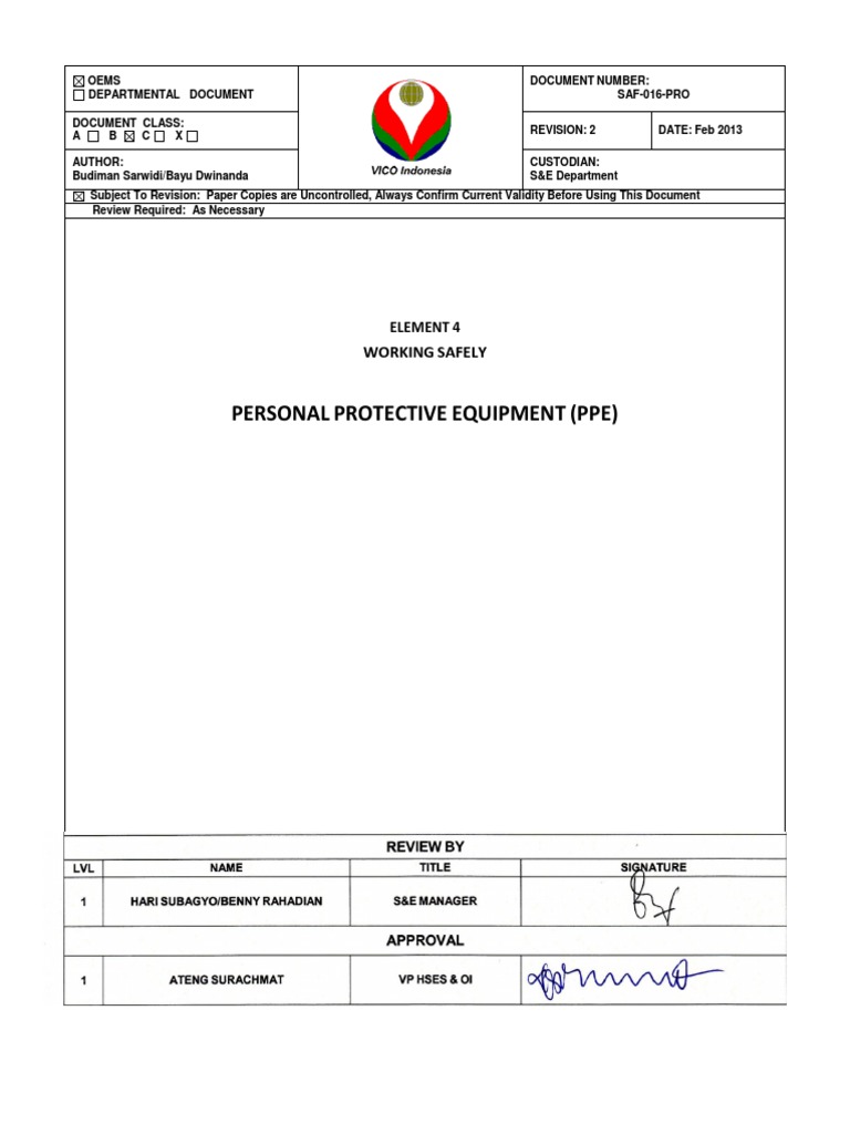 SAF 016 PRO Personal+Protective+Equipment | PDF | Technology & Engineering