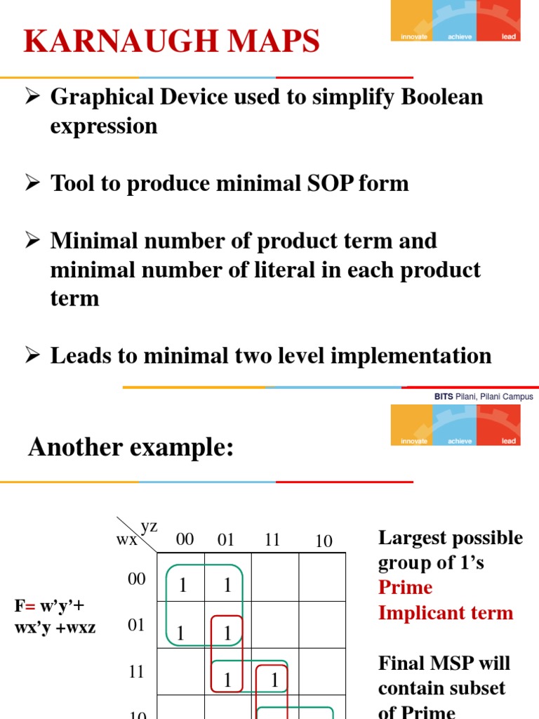 Karnaugh Maps: Graphical Device Used To Simplify Boolean | PDF ...