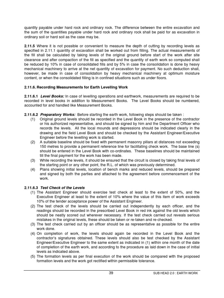 Civil Work Specification Part 06 | PDF | Basement | Soil