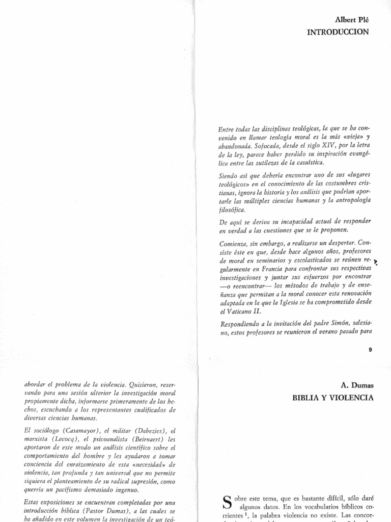 Teologia de La Violencia - P Dabezies y A Dumas PDF | PDF