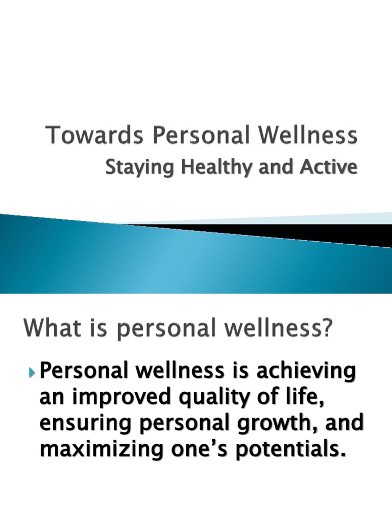 Towards Personal Wellness | PDF