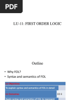 First Order Logic: Artificial Intelligence COSC-3112 Ms. Humaira Anwer | PDF | First Order Logic ...