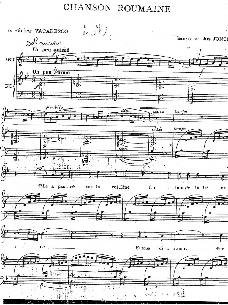 Chanson Roumaine Jongen - Vacarescu PDF | PDF