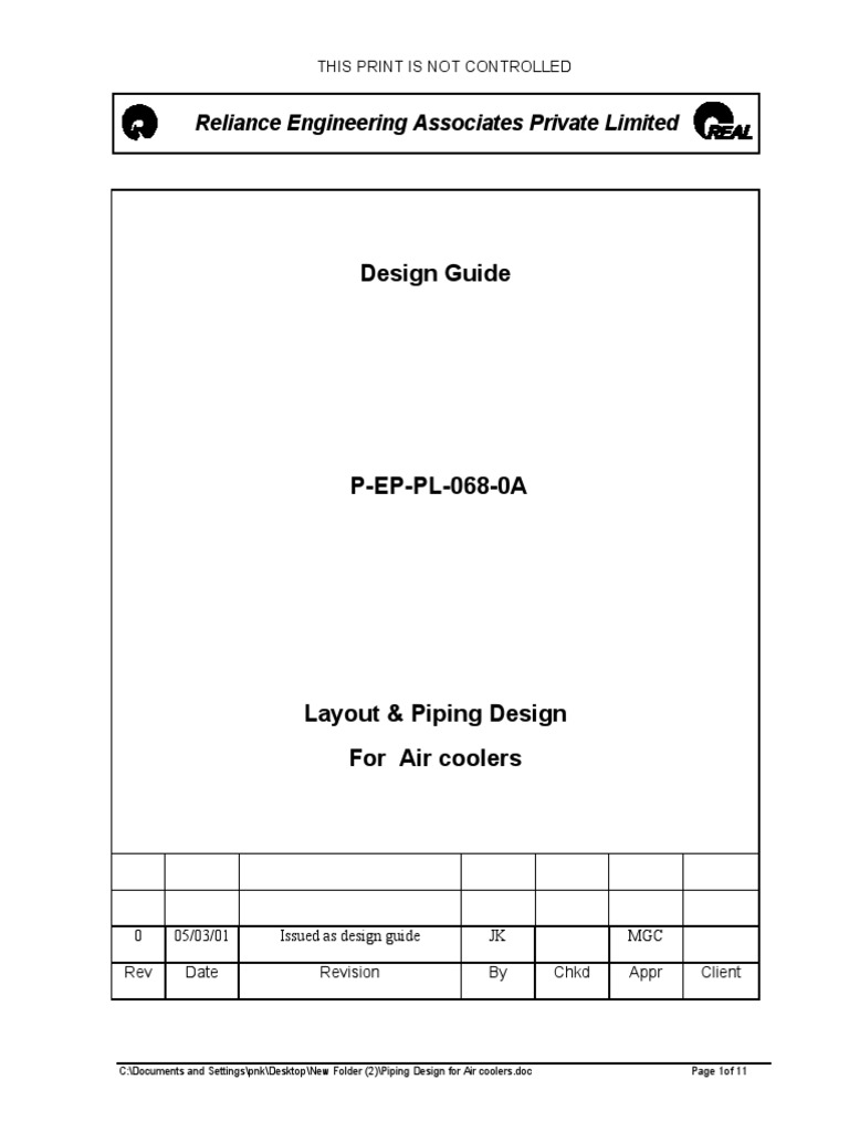 Air Cooler Piping Design Guide | PDF | Heat Exchanger | Nozzle