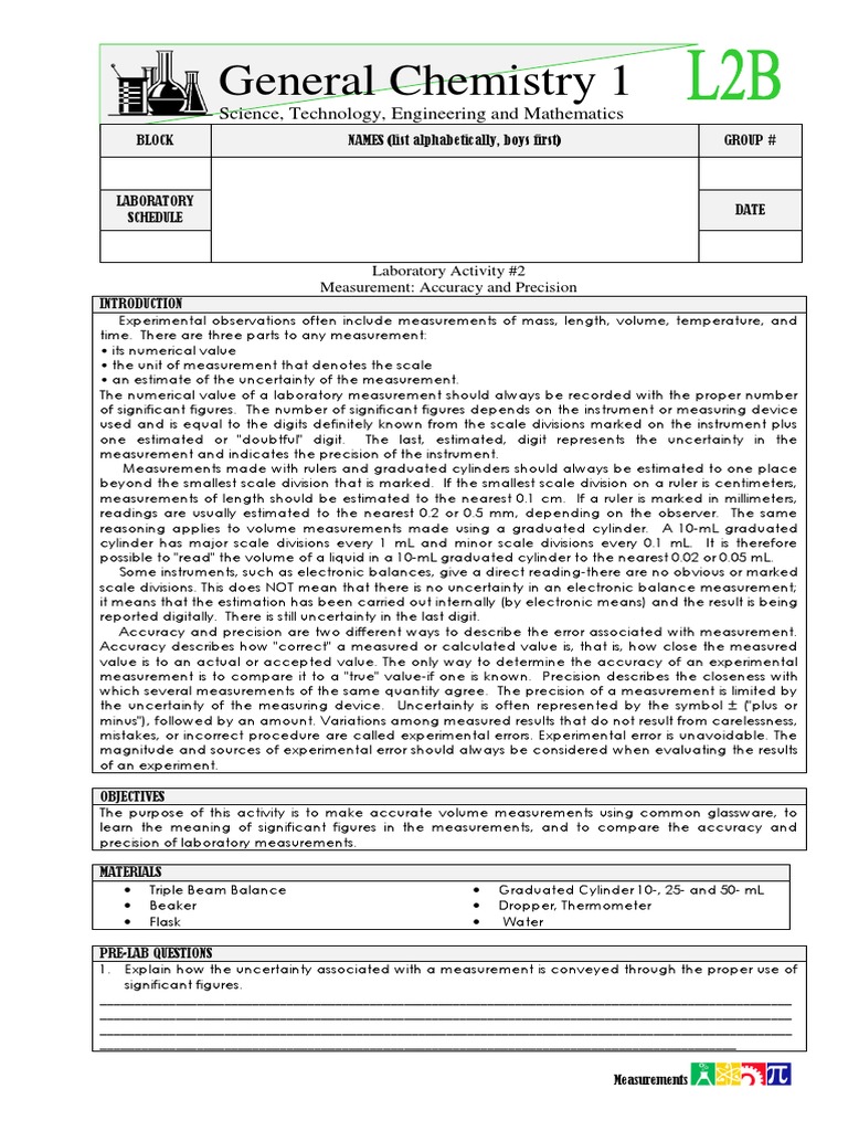 L2 Measurements | PDF | Significant Figures | Accuracy And Precision