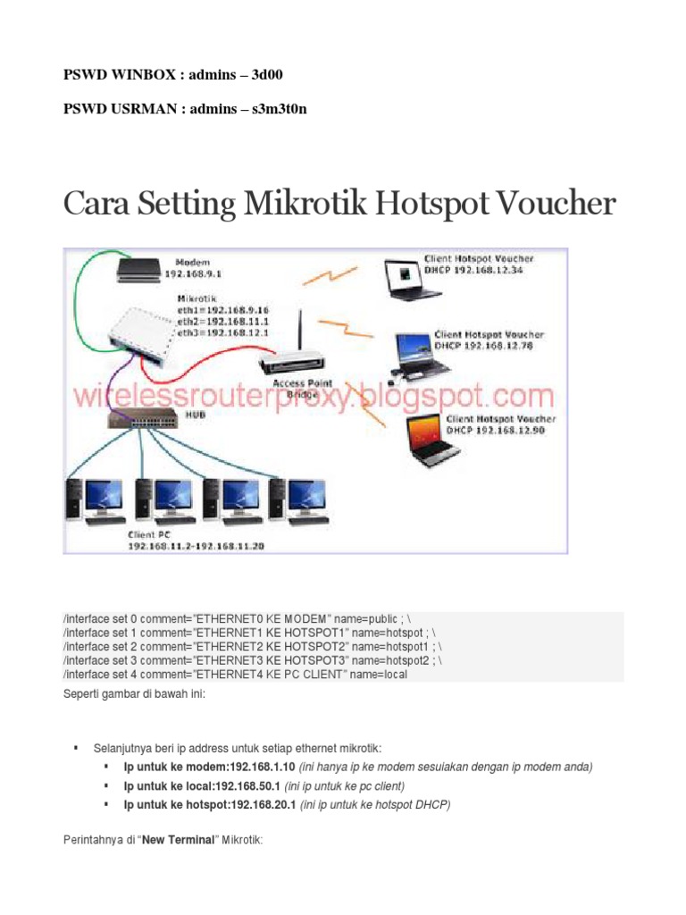 Tutorial Setting Mikrotik | PDF