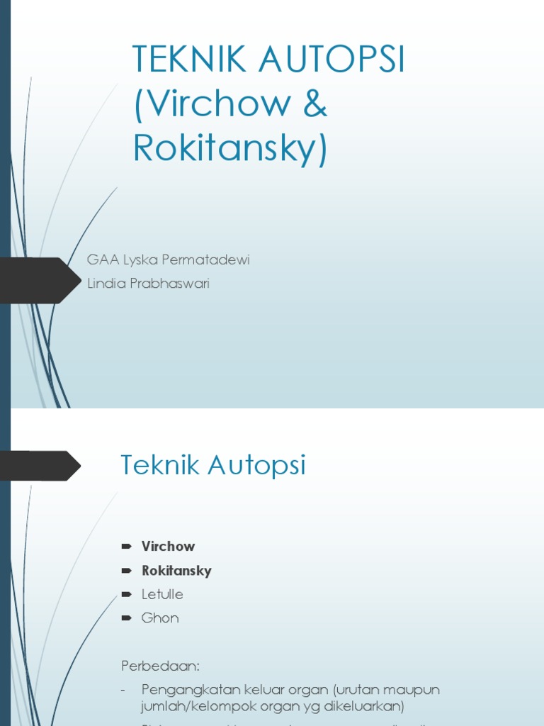 TEKNIK OTOPSI - Virchow & Rokitansky | PDF
