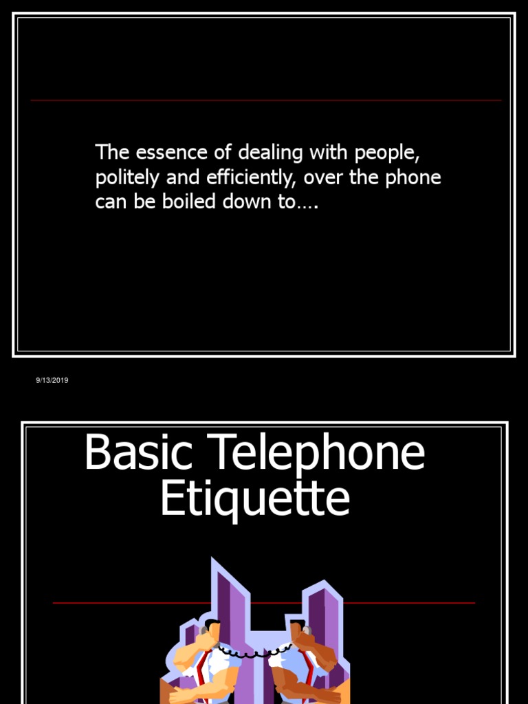 Essential Phone Etiquette Guide | PDF | Attention | Conversation