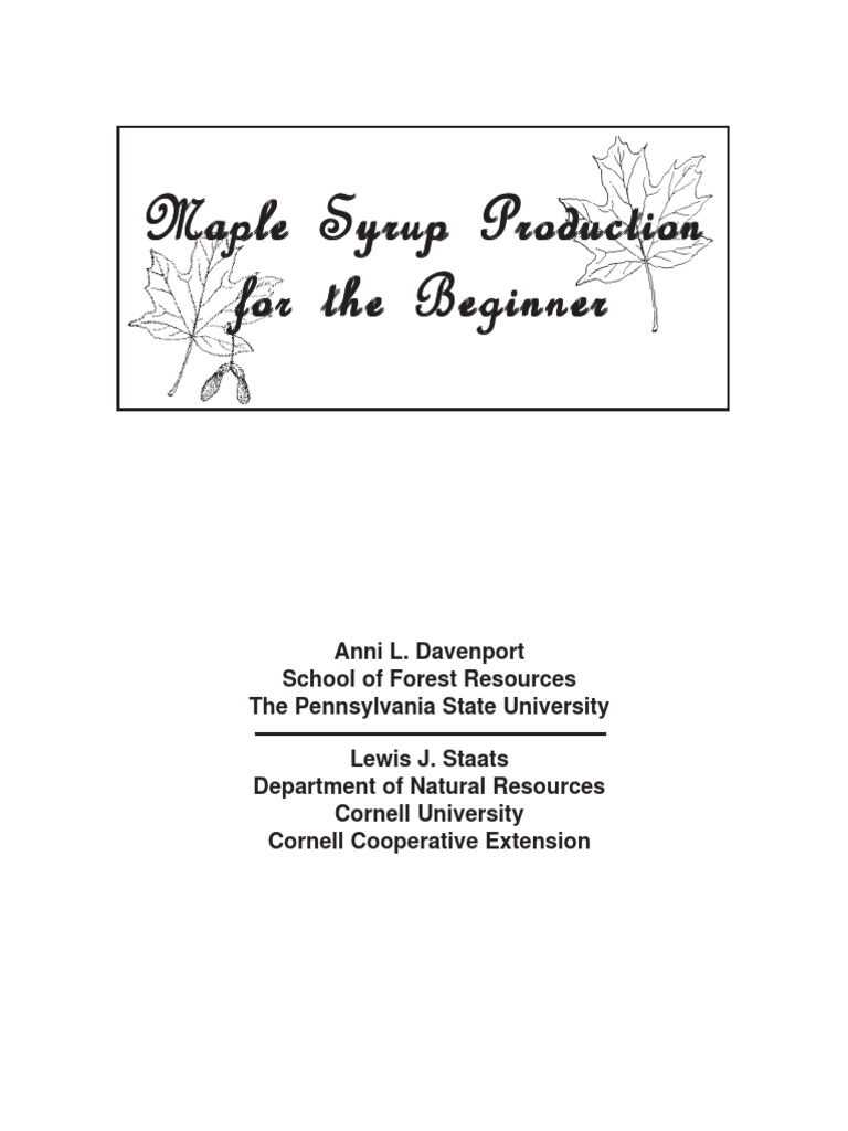 Maple Production | PDF | Maple Syrup | Boiling