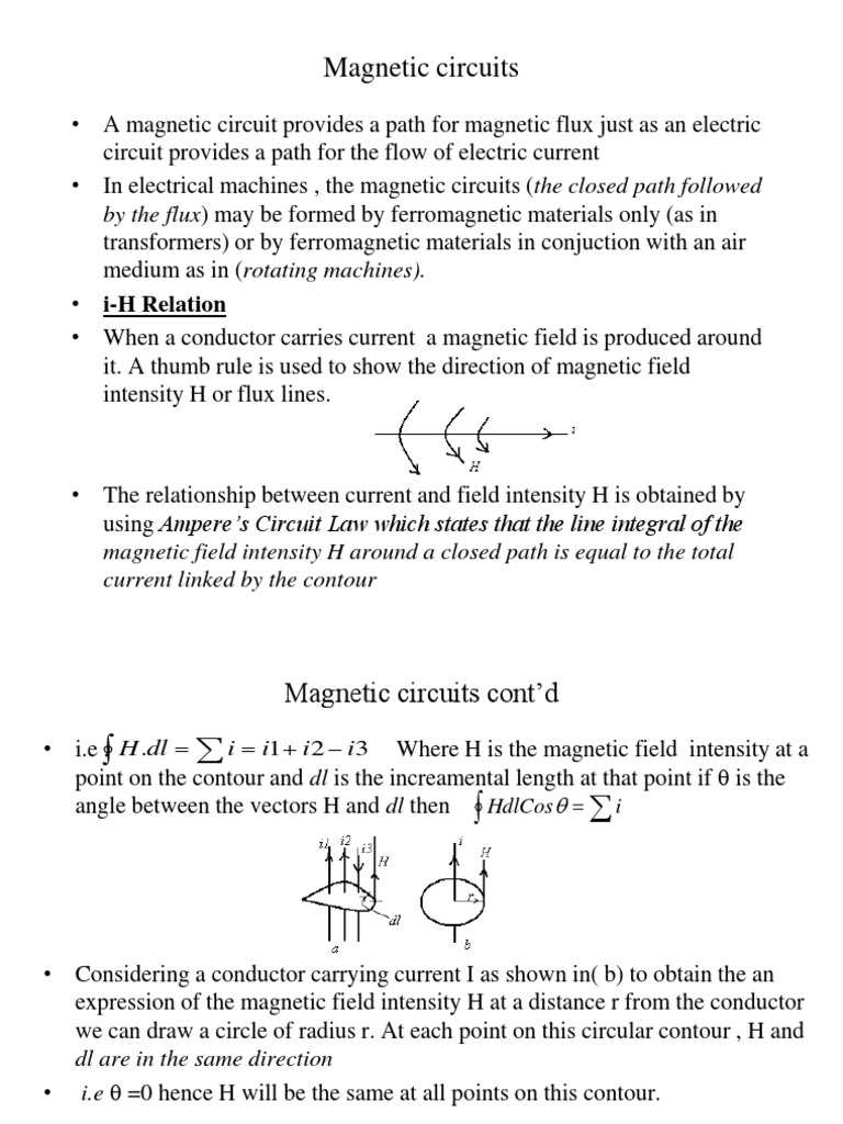 Magnetic Circuits | PDF | Inductance | Magnetic Field
