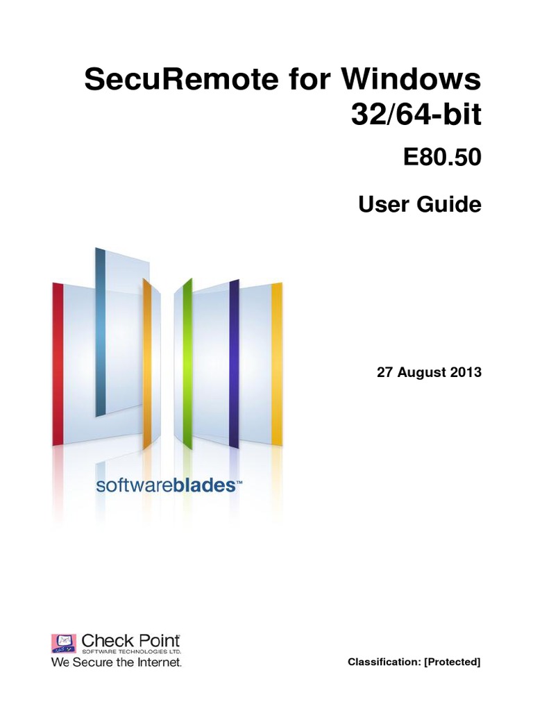 CP E80.50 SecuRemoteClient UserGuide | PDF | Proxy Server | Virtual Private Network