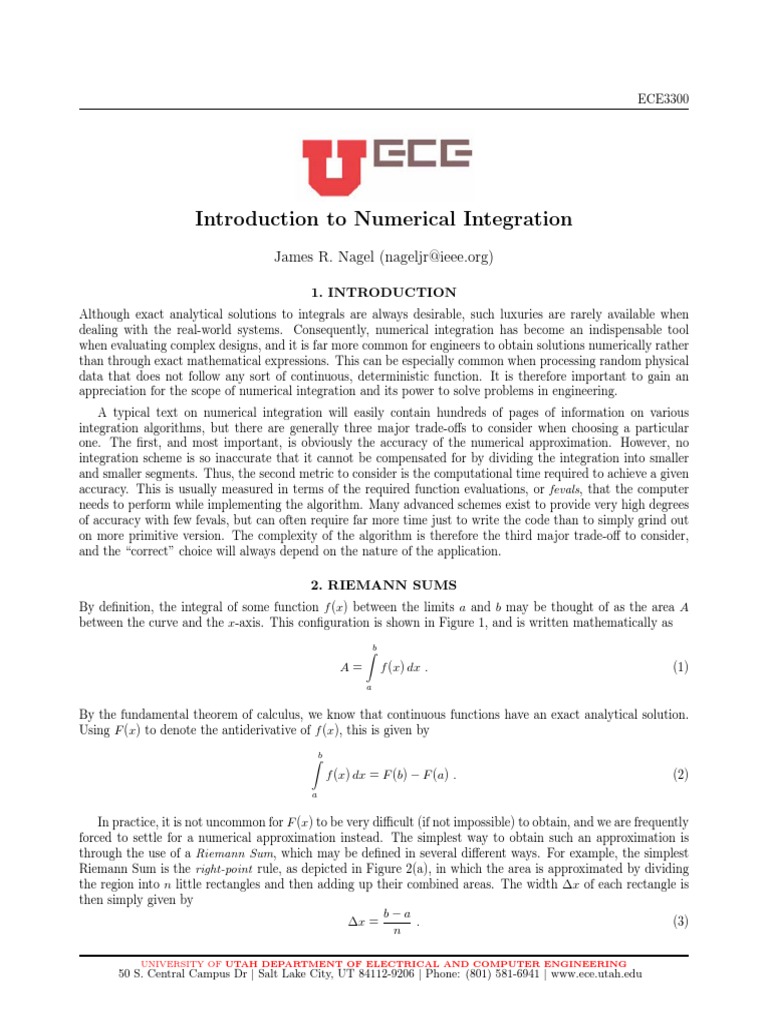 Nagel - Numerical Integration | PDF | Integral | Numerical Analysis