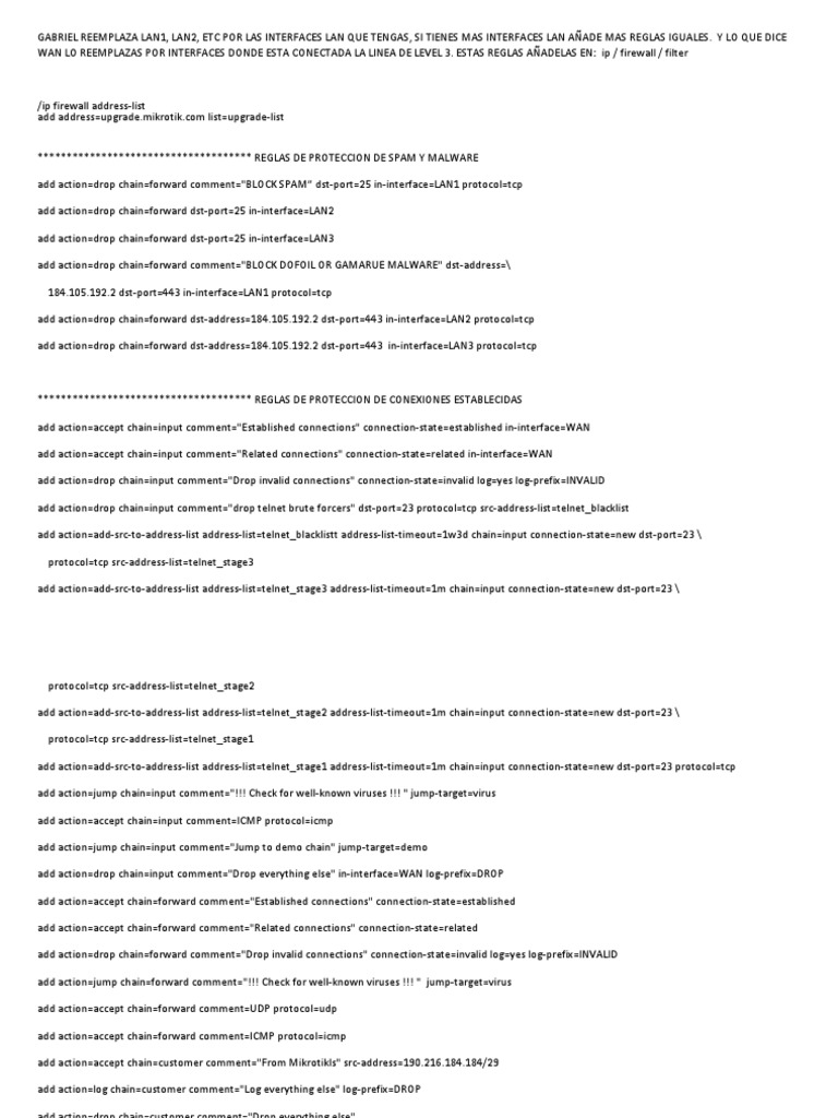 Firewall Mikrotik L3 | PDF | Information Technology | Computer Security ...