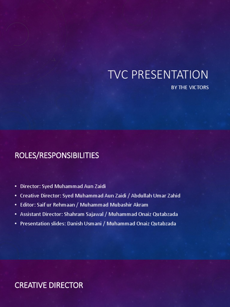 Tvc Presentation Pdf