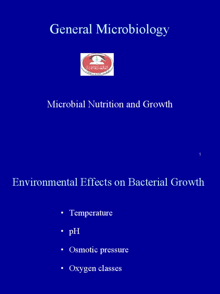 General Microbiology: Microbial Nutrition and Growth | PDF ...