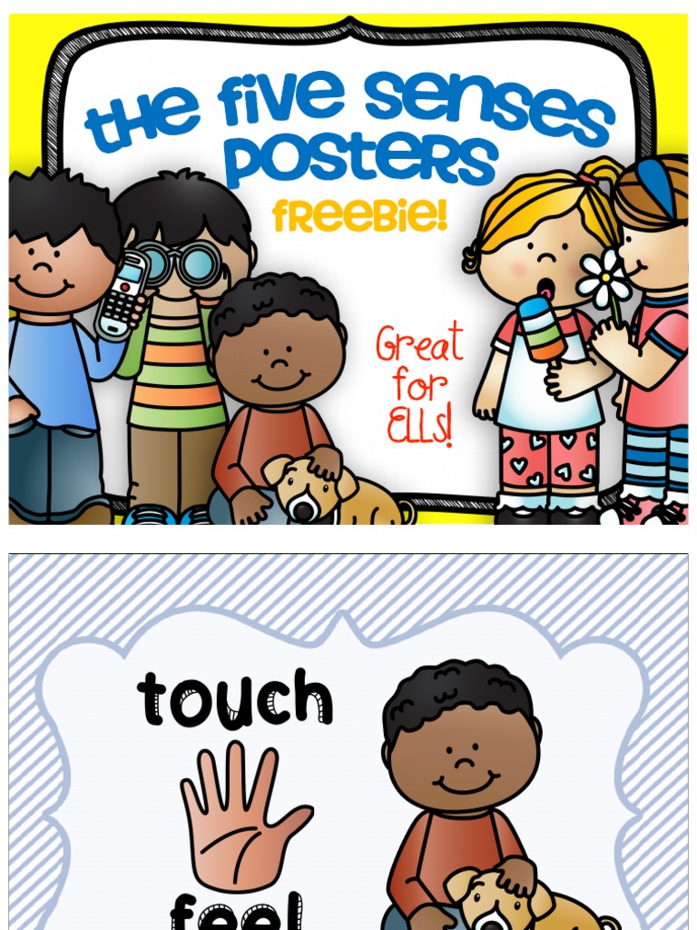 Five Senses Posters Freebie 2 Setswithorwithoutbodypartlabelsfor ELLs ...