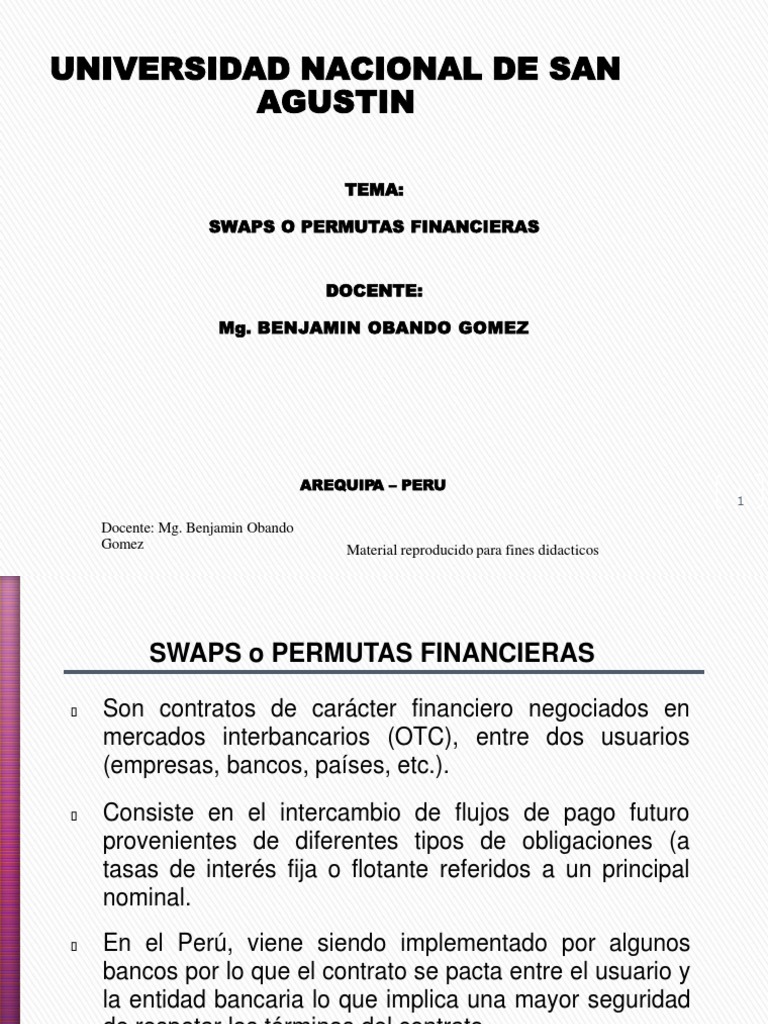 3.1 Swaps o Permutas Financieras | Descargar gratis PDF | Swap ...